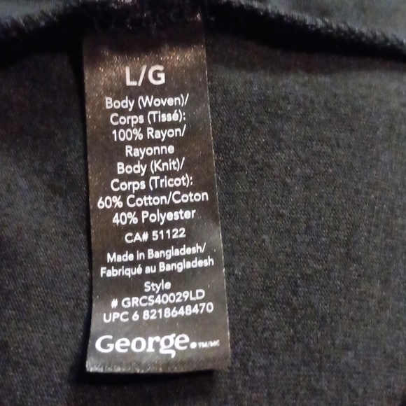 George | Tops | George Black Long Sleeved Top | Poshmark